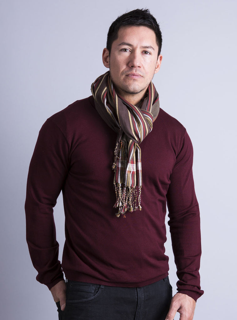 George Modern Stripe Cotton Scarf